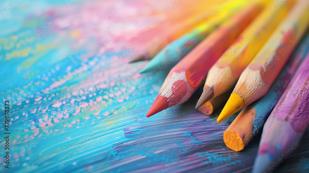 Pencil color pastel wallpaper, the tool for creating color and beauty ...