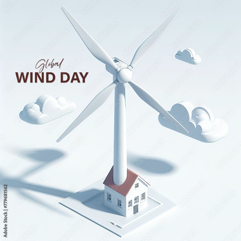 Global wind day | Global wind day poster, Wind energy. wind day, vector ... Global wind day | Global wind day poster, Wind energy. wind day, vector ...
