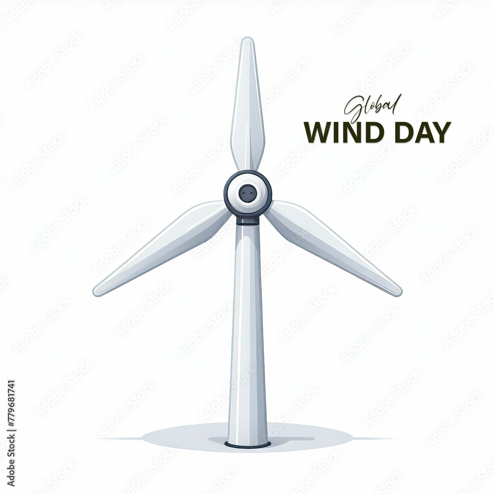 Global wind day | Global wind day poster, Wind energy. wind day, vector ... Global wind day | Global wind day poster, Wind energy. wind day, vector ...