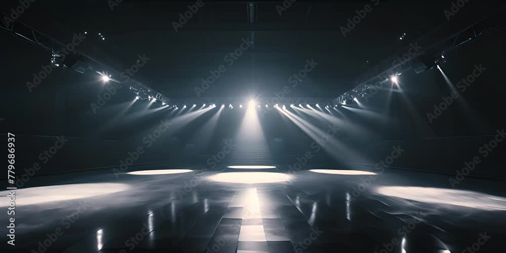 Artistic performances stage light background with spotlight illuminated ...