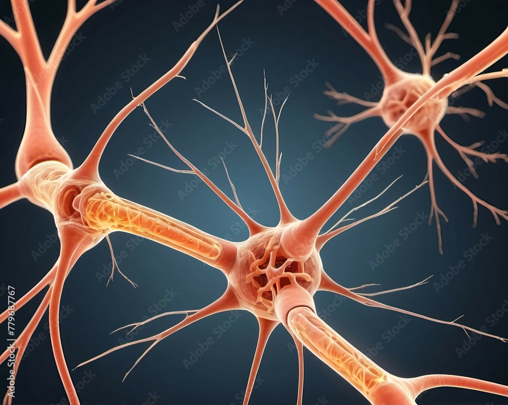 The nervous system. A complex network of nerves and nerve cells ...