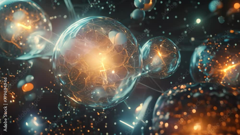 Multiple vivid bubbles of various sizes floating gracefully in the air ...