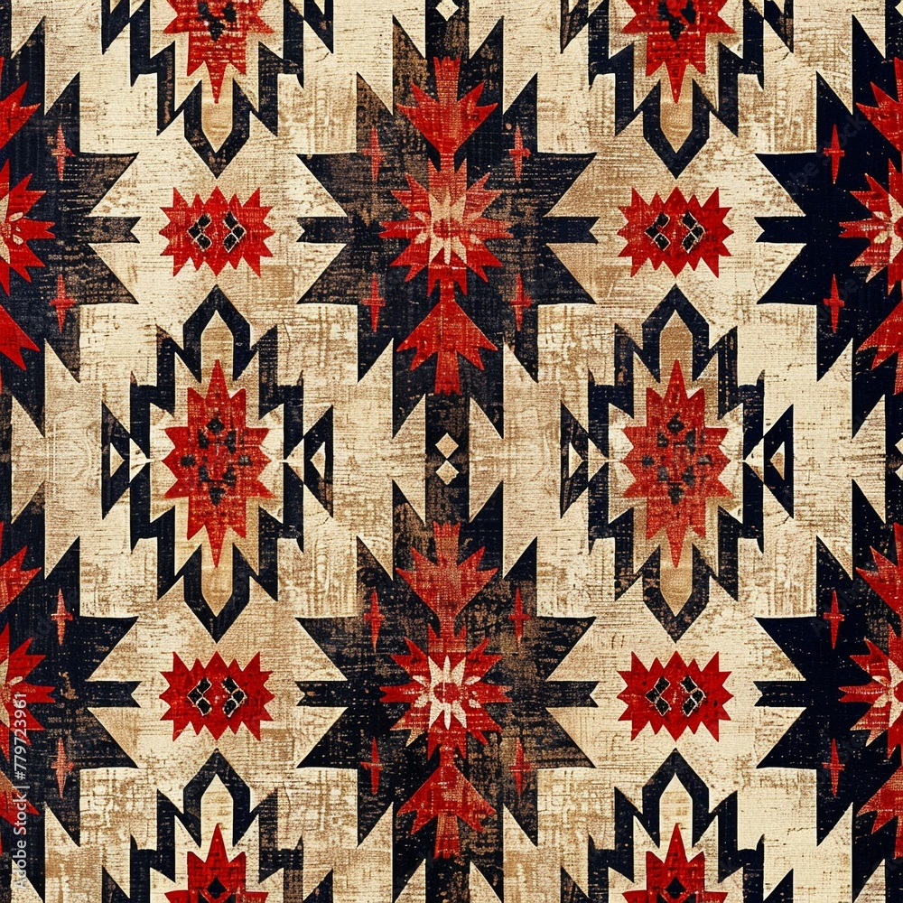 Handcrafted Native Indian pattern background, featuring traditional ...