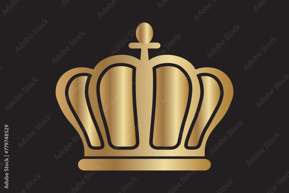 Crown icon set. Crown sign collection. Vector illustration. line crown ...