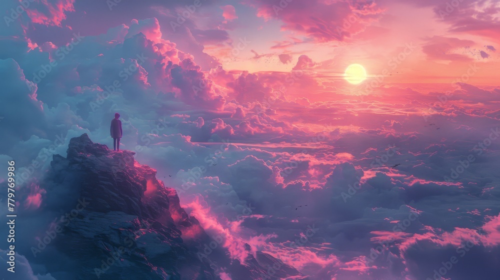 Fantastical surreal artwork inspired by the iconic imagery and retro ...