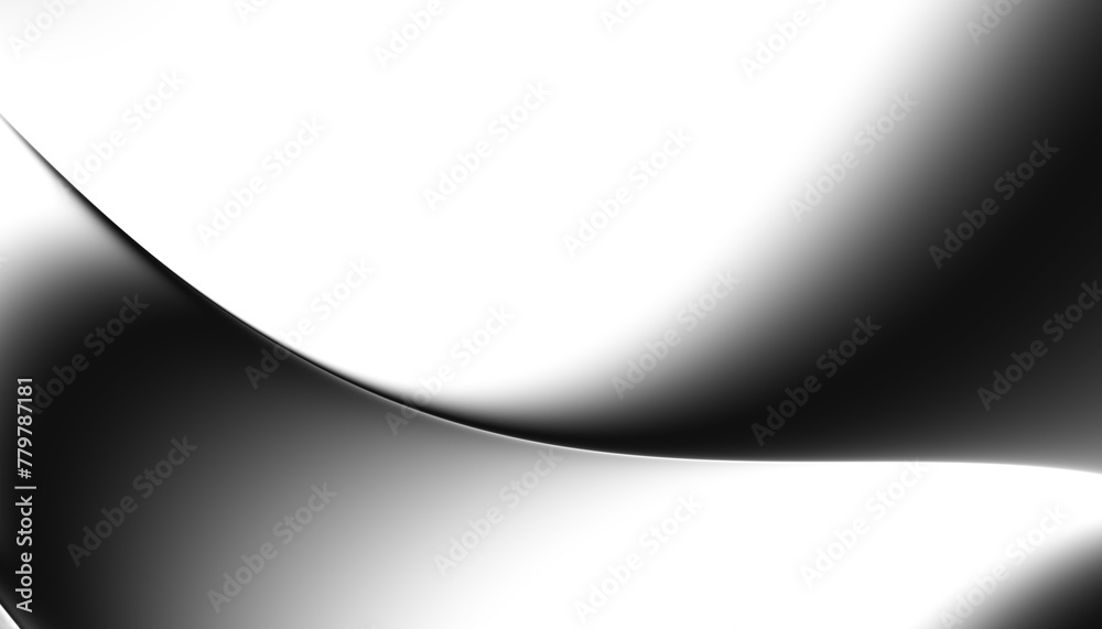 Blurred transparent gradient background. Elegant black wavy line on ...