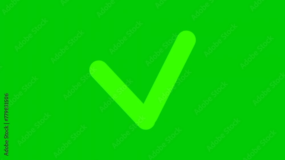 Animation of check mark and cross mark, true and false,yes or no ...