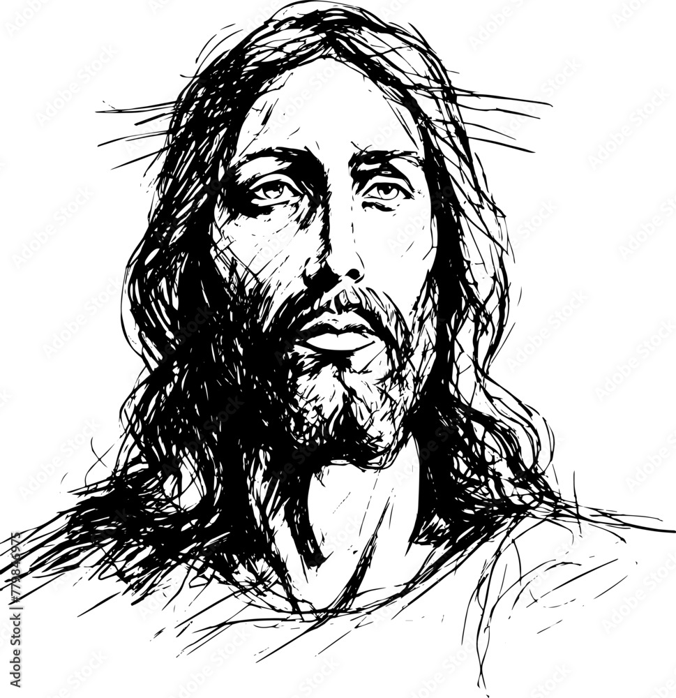 Vetor de God, Jesus Christ, grace, good, ascension concept. Hand-drawn ...