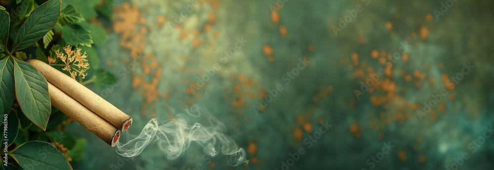 Herbal ritual incense sticks burning. Fumigation ceremony. Pagan witch ...