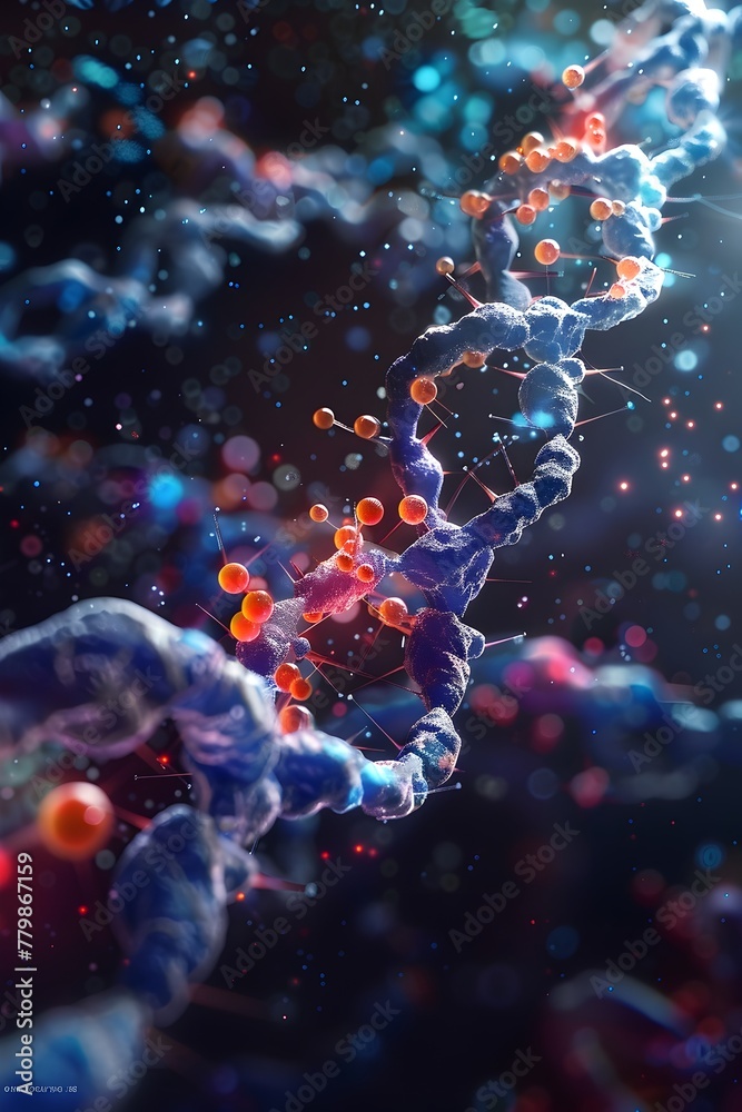 HbA1c Molecular Structure: An Intricate 3D Depiction of the Glycated ...