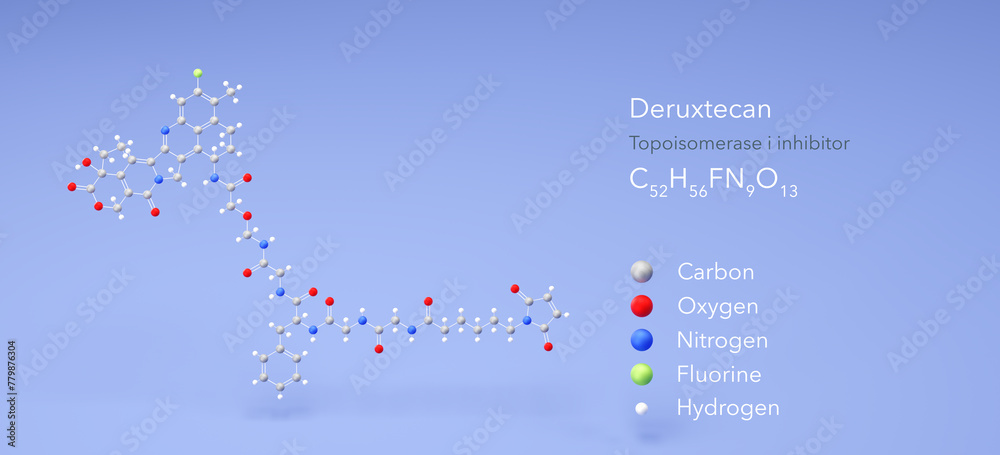 deruxtecan molecule, molecular structures, topoisomerase i inhibitor ...