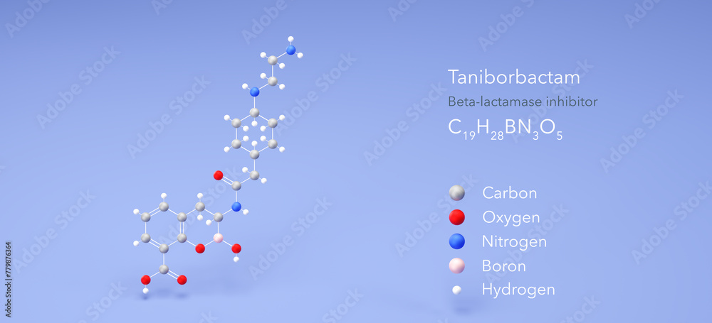 taniborbactam molecule, molecular structures, beta-lactamase inhibitor ...