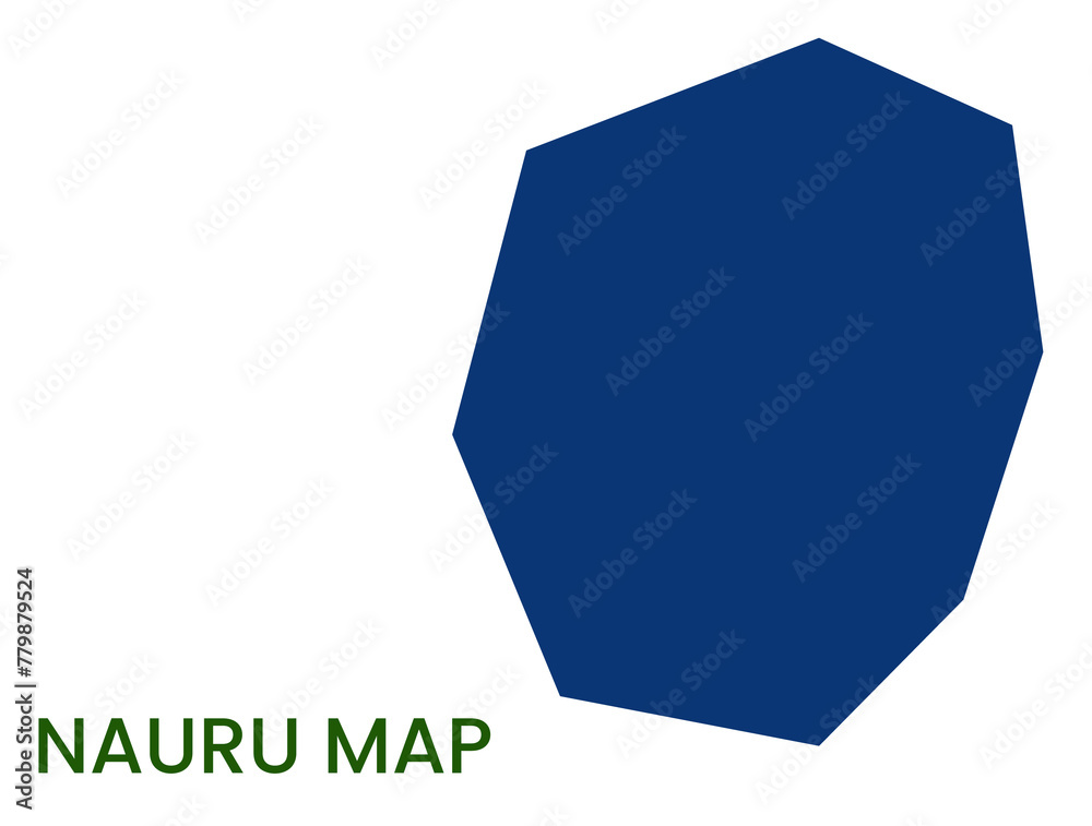 High detailed map of Nauru. Outline map of Nauru. Oceania ilustração do ...