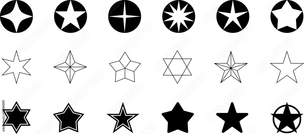 Star icons. Gold Star or favorite flat icon for apps and websites ...