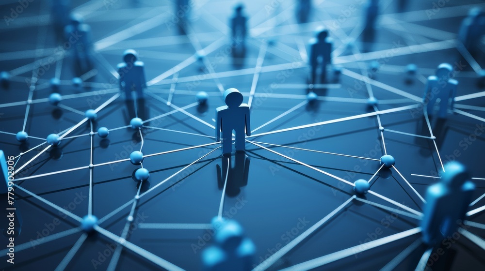 Network of business contacts and connections which is the symbol of the ...