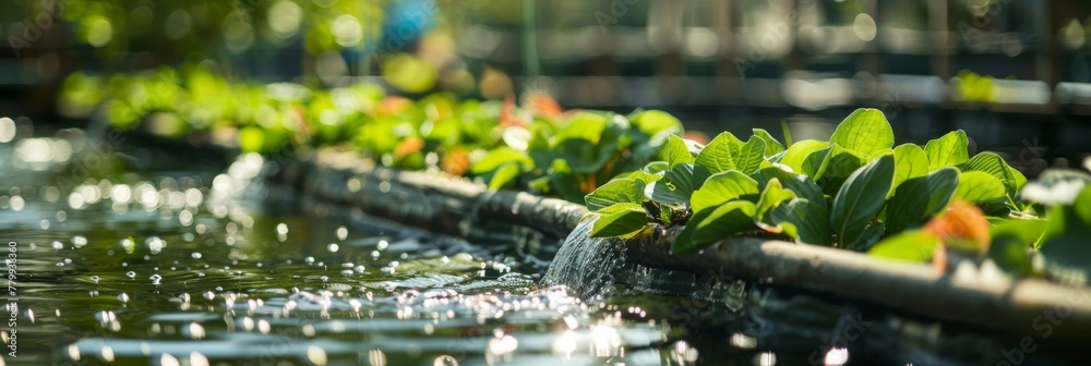 Integrated fish ponds, fish and plants in an environmentally friendly ...