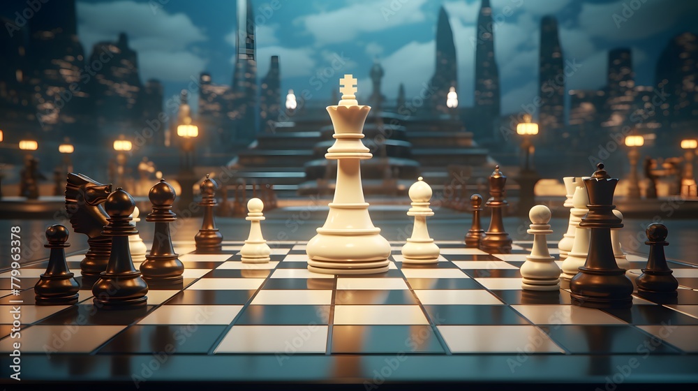 Foto de Imagine a crismis-themed chess tournament with AI-generated ...