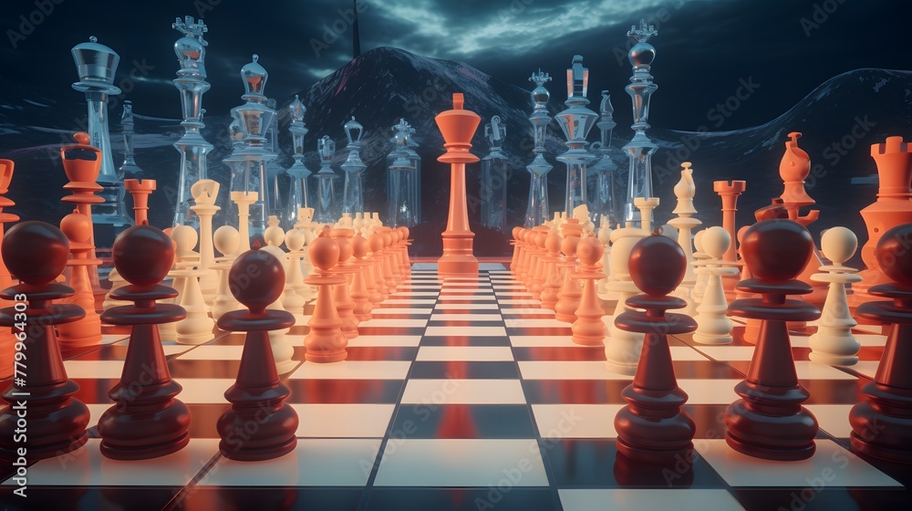 Imagine a crismis-themed chess tournament with AI-generated chess ...