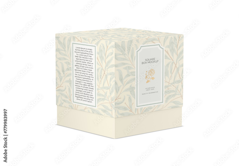 Square Box Mockup Stock Template | Adobe Stock