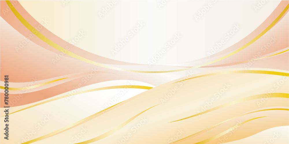 Golden curve line luxury background, Modern cover design. invitation ...