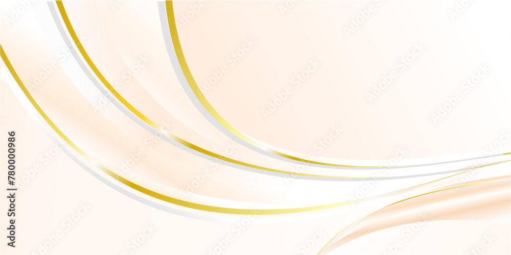 Golden curve line luxury background, Modern cover design. invitation ...