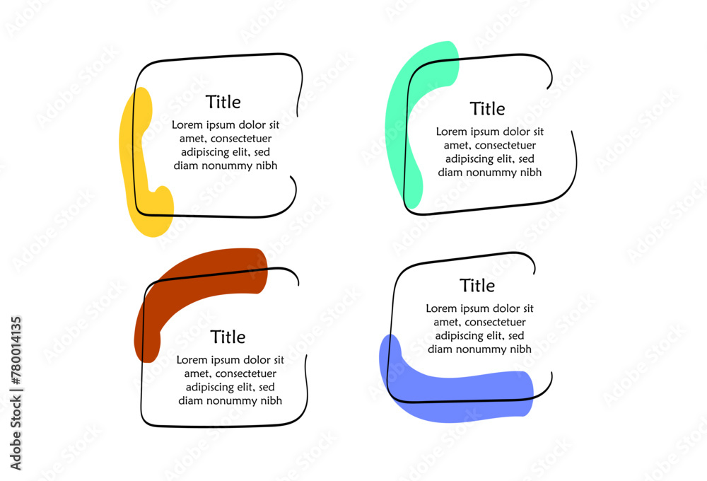 Hand drawn free form abstract shapes for text background Stock Vector ...