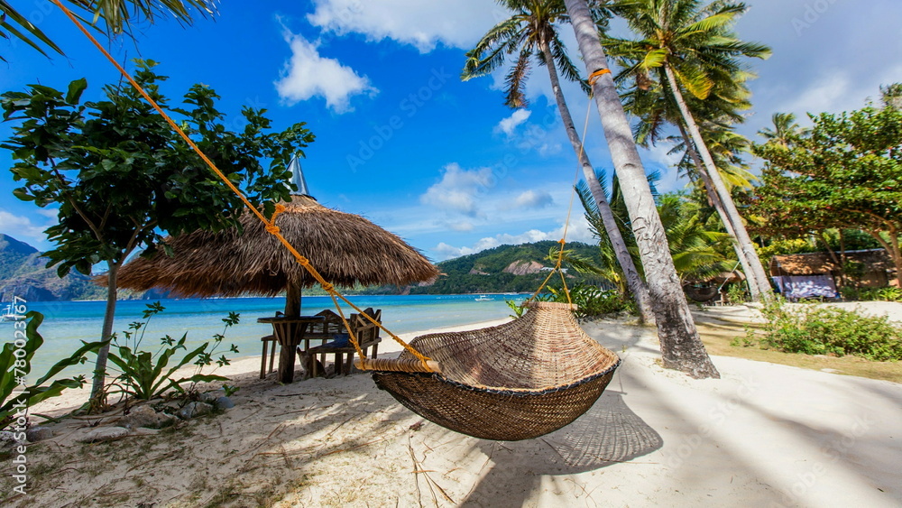 Philippine Paradise: Relax on a Sandy Beach with Palapa, Parasol ...