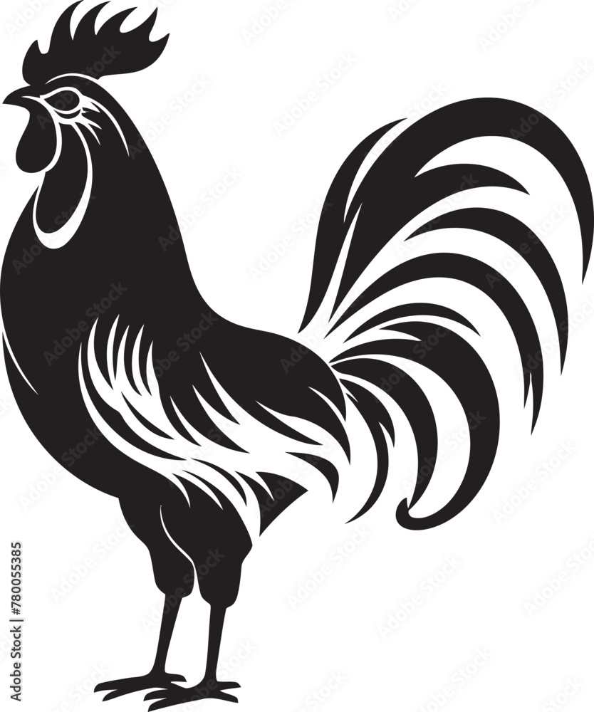 Cluck Crew: Roster Chicken Vector Emblem in Icon Feathered Fleet ...