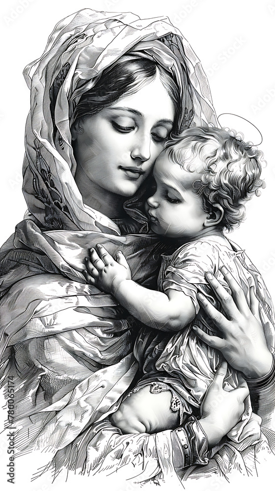 Madonna and Child, Our Lady Virgin Mary Mother of Jesus, Madonna, hand ...