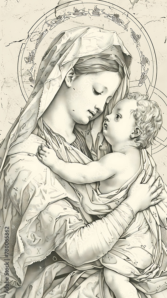 Madonna and Child, Our Lady Virgin Mary Mother of Jesus, Madonna, hand ...