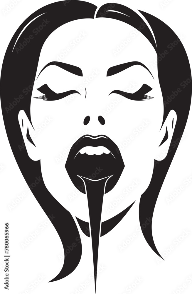 Dark Desires Duchess: Vector Logo of Female Vampire's Face Nightly Noir ...