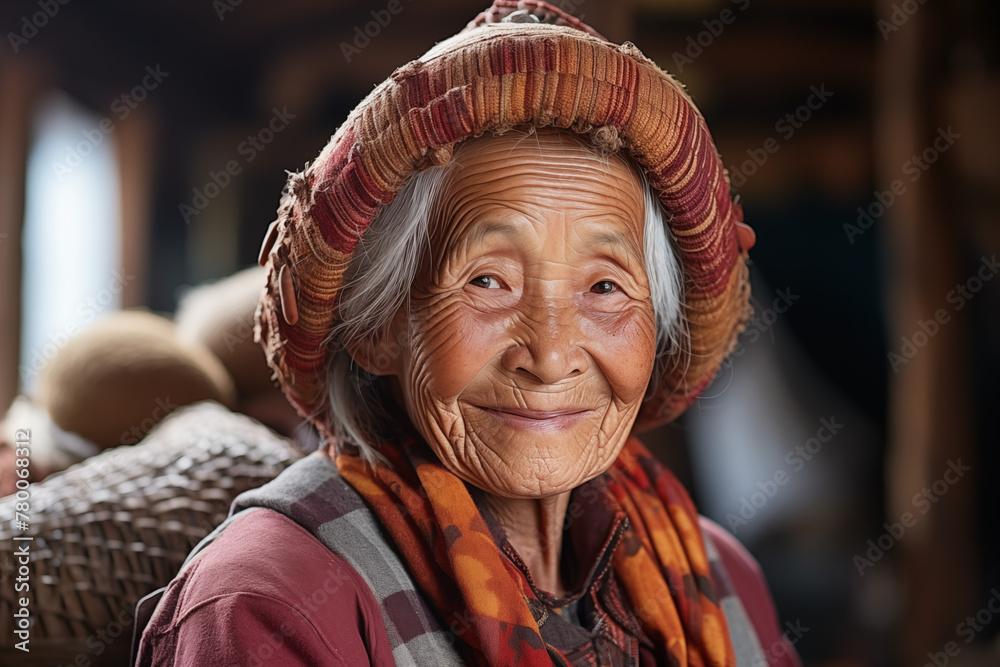 Happy smiling elderly asian women. Asian elderly lady. Elderly Asian ...