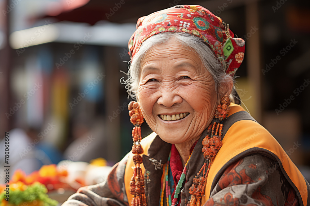 Happy smiling elderly asian women. Asian elderly lady. Elderly Asian ...