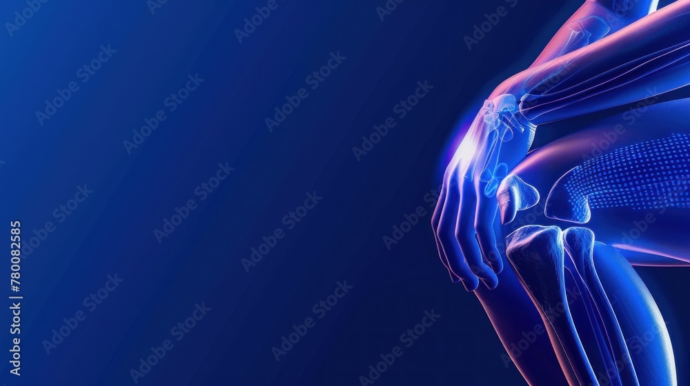 X-ray screen depicting knee pain, providing diagnostic clarity on knee ...