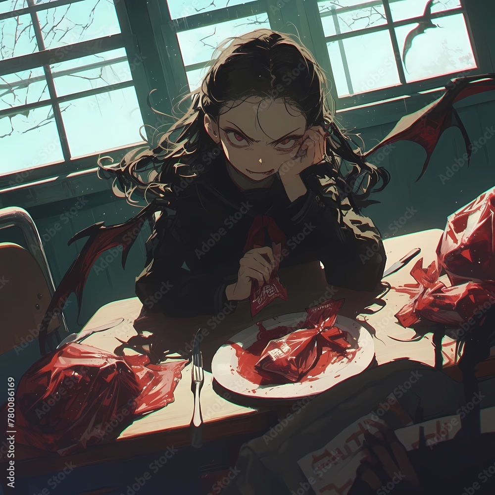 A vampire student experiences a unique lunch break at high school ...