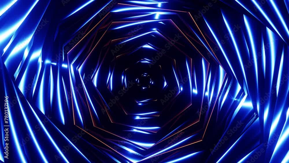Blue sparkling awards spiral rotating VJ loop 3D render. Holidays ...