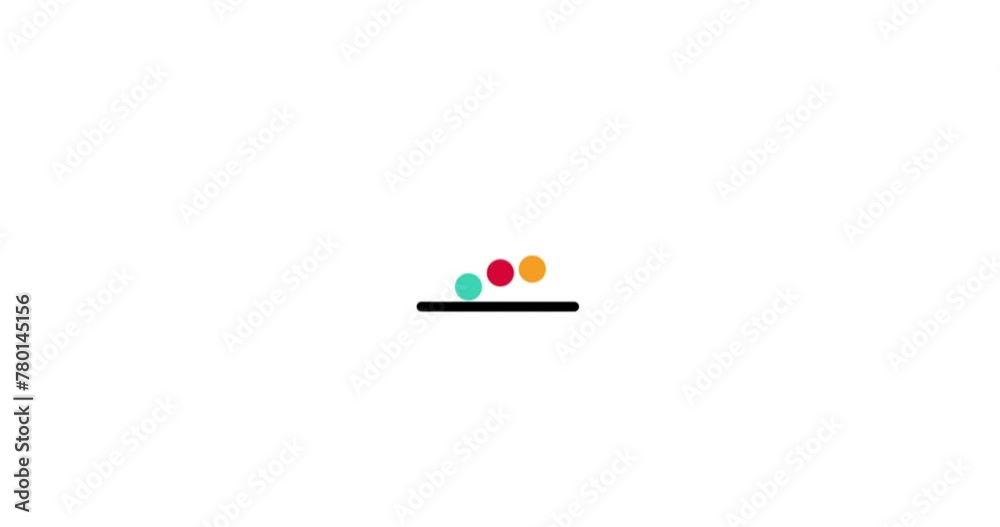 Falling balls animation for loader screen. Loading animation of circles ...