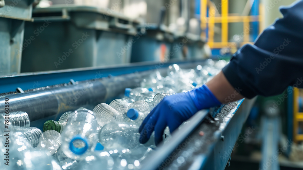 Separation of waste pet bottles, recycling, recovery of waste Stock ...