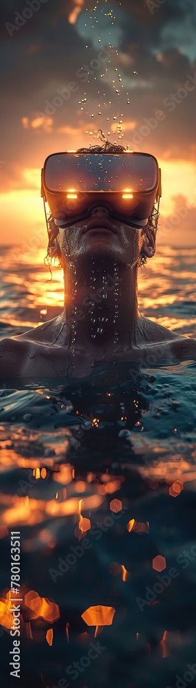 Virtual reality deep dives phantom sensations of ocean depths Stock ...