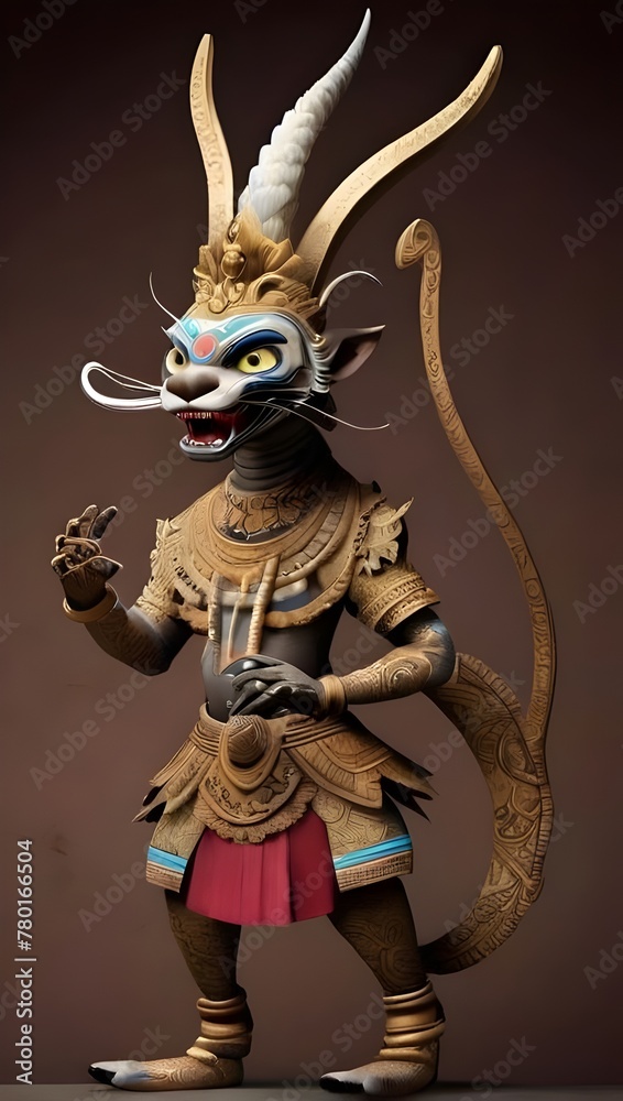 Artificial intelligence created a picture of a cat-faced horned, tailed ...