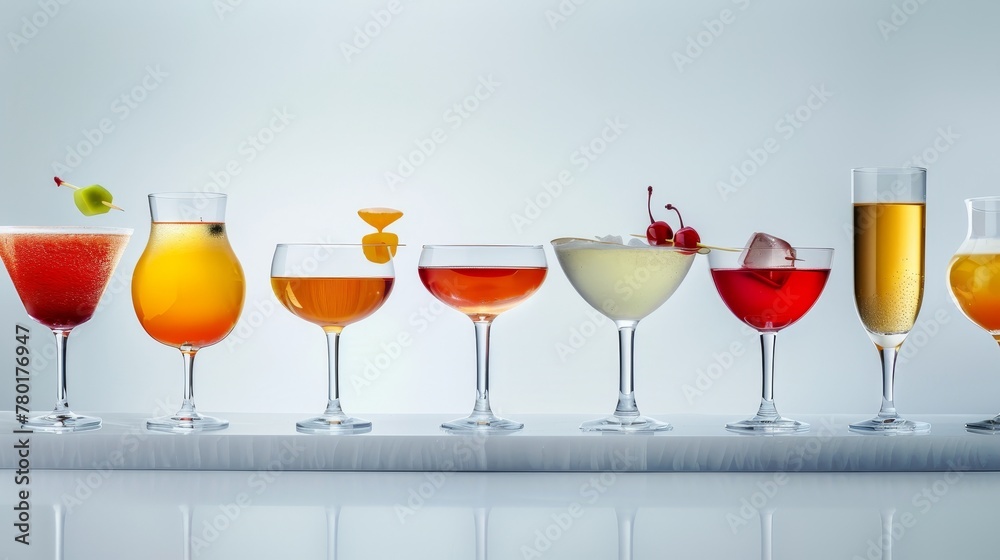 Elegant pastis served in a sheer glass, flanked by a spectrum of ...