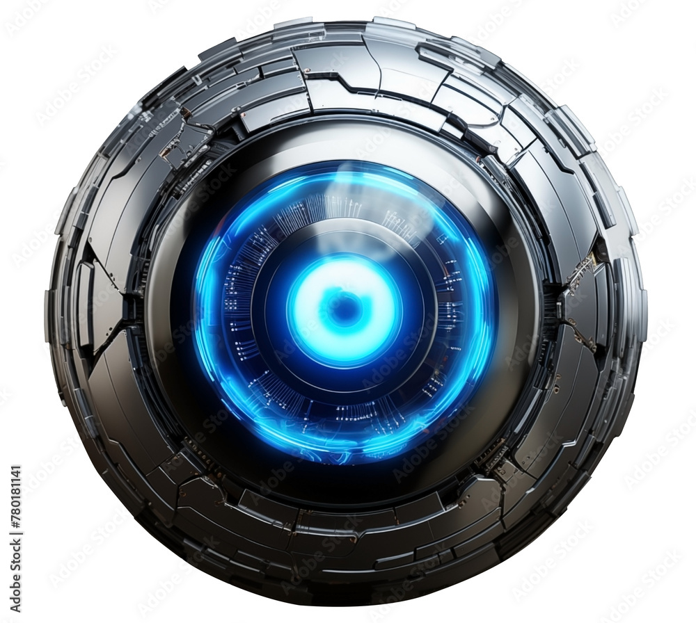 Robotic eyeball PNG robot eye isolated on white and transparent ...