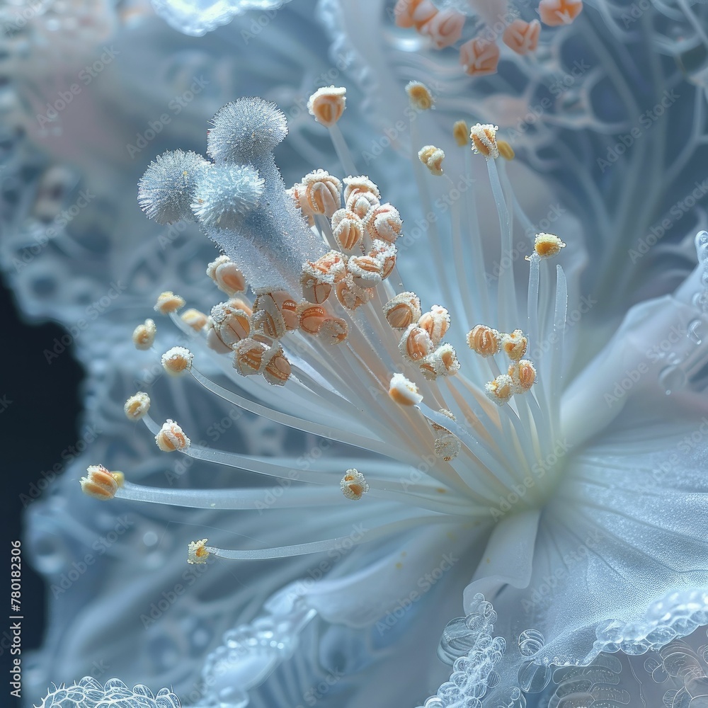 Explore the intricate beauty of a flower's stigma up close, revealing ...