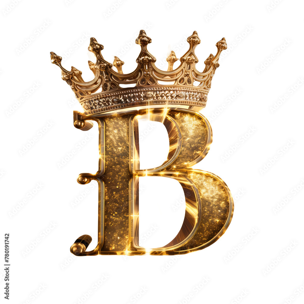 golden font symbol golden font letter gold 3D letter B with a gold ...