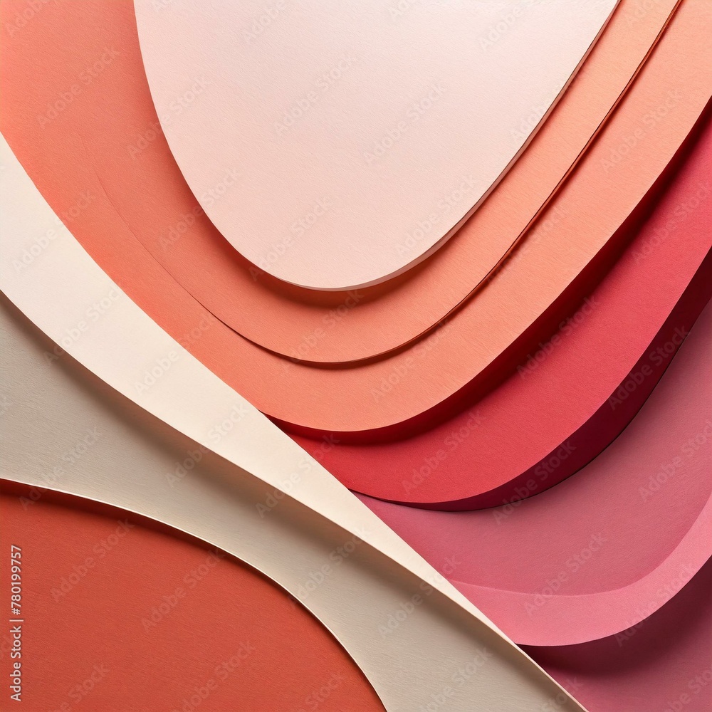 an abstract colored paper texture background in a minimal paper cut ...