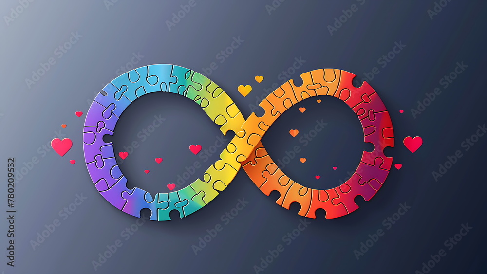Autistic rainbow eight infinity symbol. Autism awareness day symbol ...