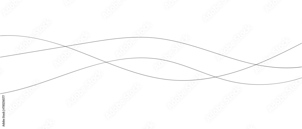 Abstract Wavy Line. Wavy line horizontal divider outline minimalist art ...