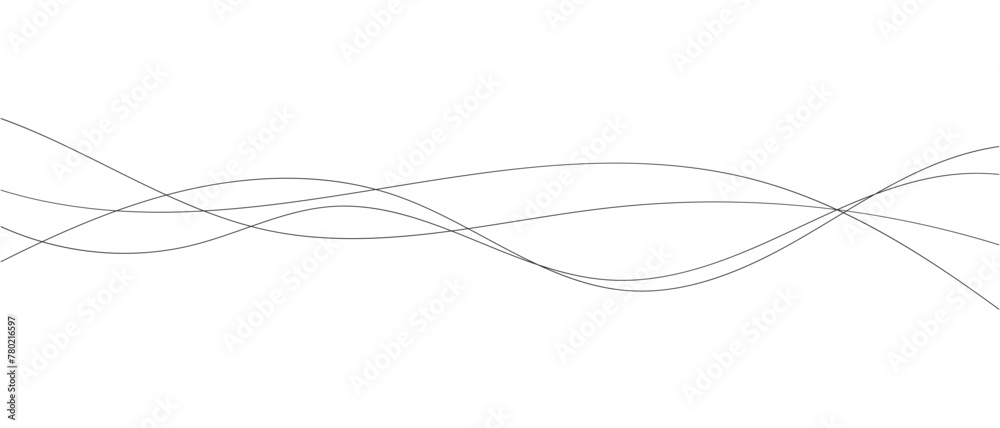 Abstract Wavy Line. Wavy line horizontal divider outline minimalist art ...