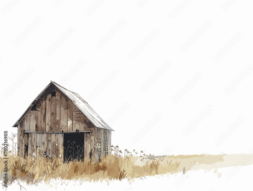 white background, A rustic log cabin in a pine forest, in the style of ...