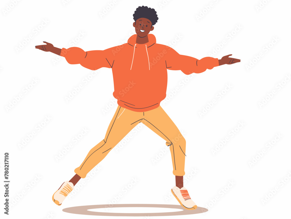 white background, Doing jumping jacks for exercise, in the style of ...